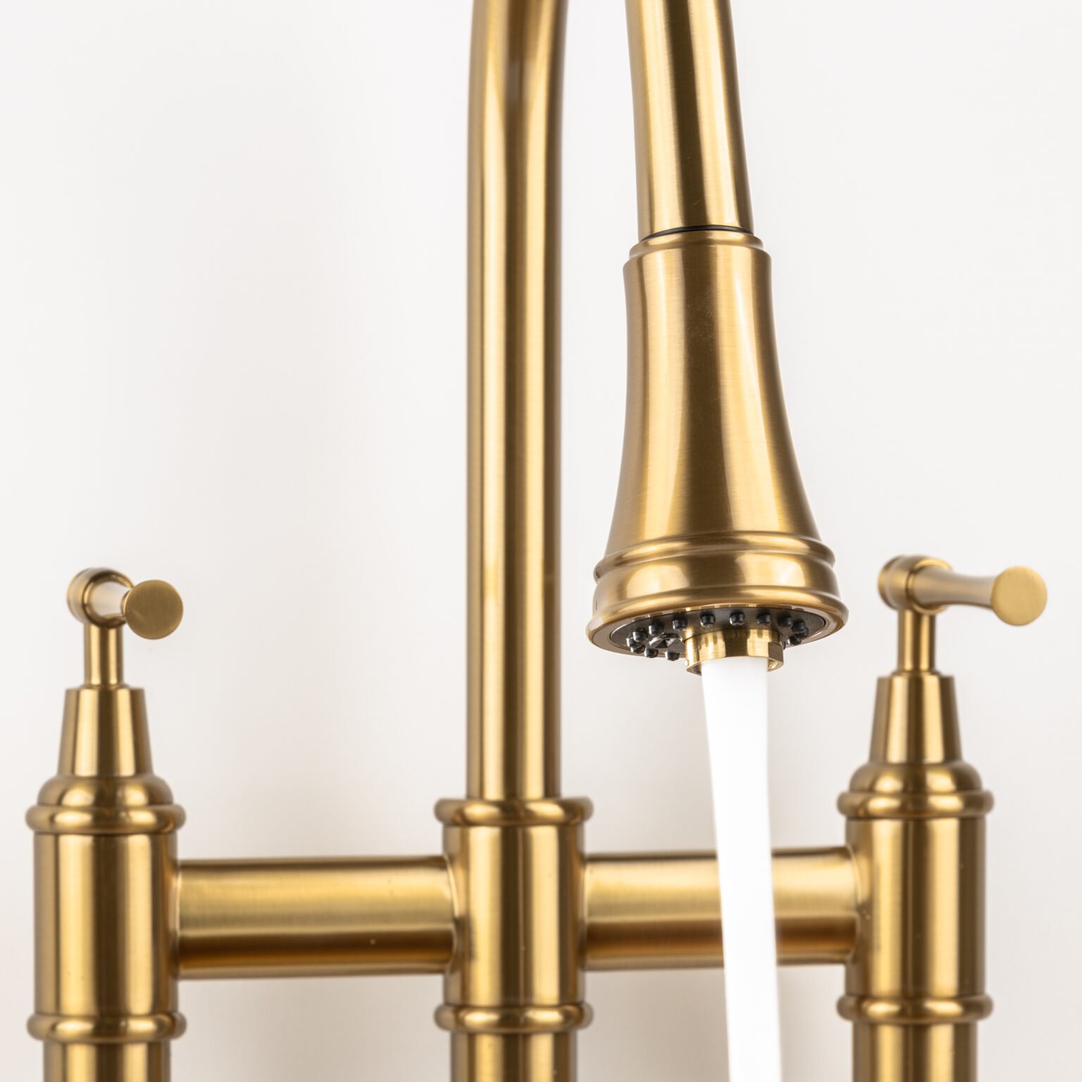 Two Handle Pull-Down Bridge Kitchen Faucet – Bracci